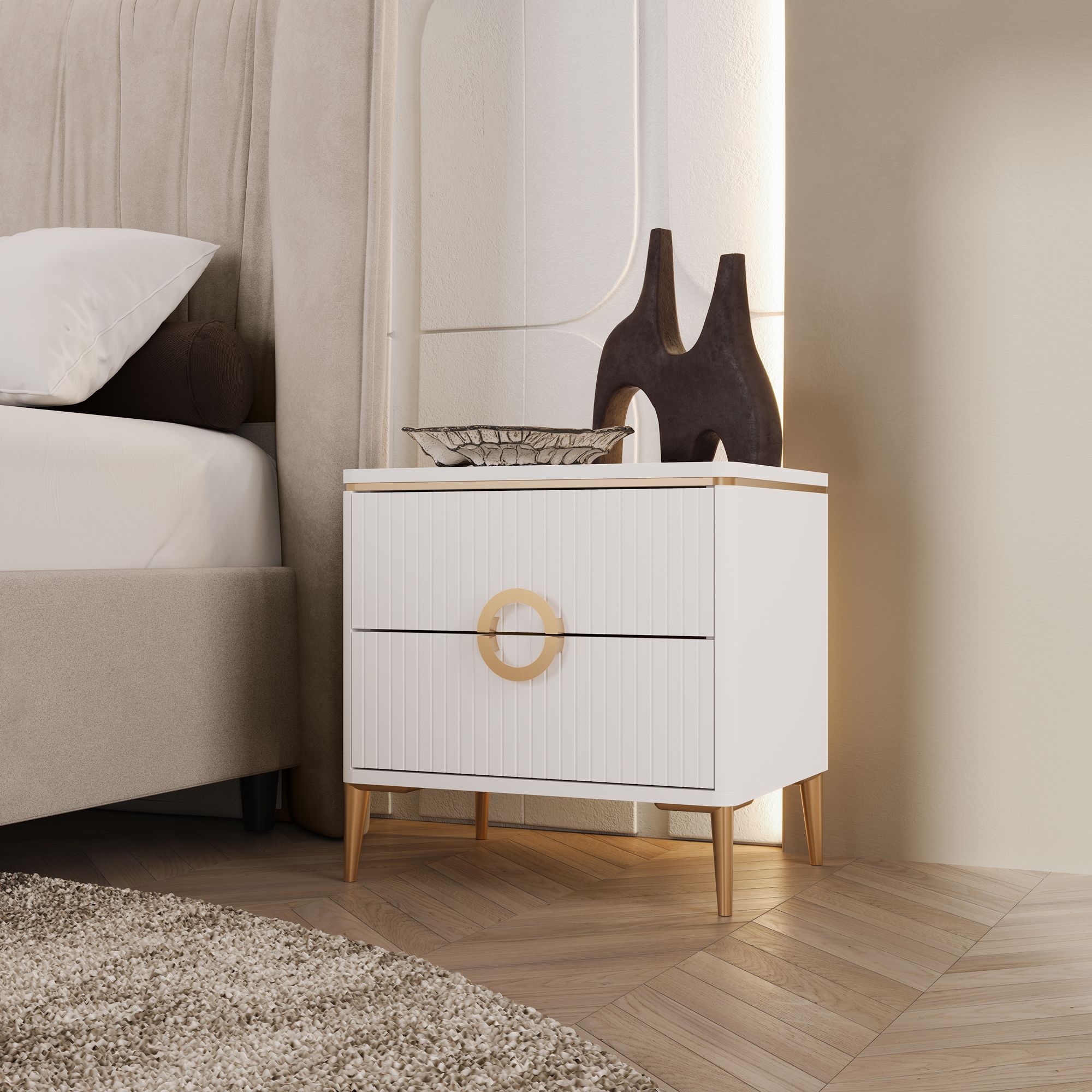 Тумба прикроватная Tiara RT001.1 Белый платиновый – купить в Москве и ...